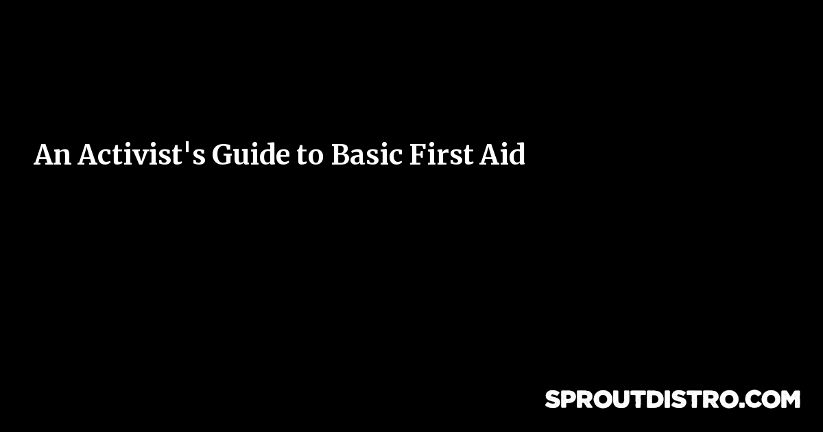 An Activist's Guide to Basic First Aid Zine | Sprout Distro